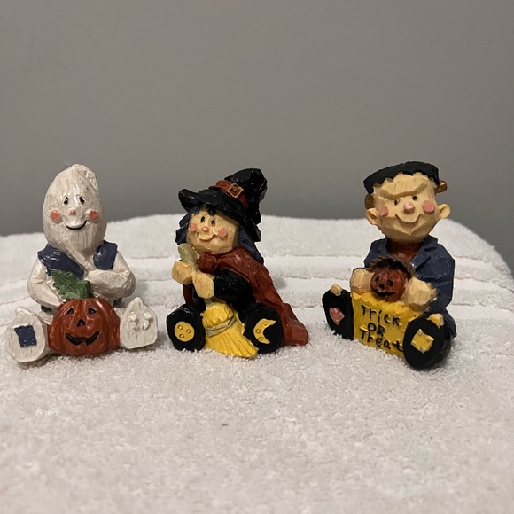 Holiday | Set Of 3 Resin Frankenstein Witch Ghost Figurines | Poshmark